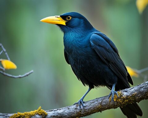 Schwarzer Vogel mit gelben Schnabel Identifikation